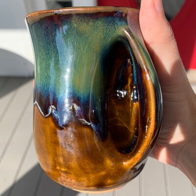 Handwarmer Mug.ceramic.hug Mug.pocket.hand Warmer.gift.coffee.tea ...