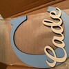 Custom Wooden Wall Name Sign Wood Big Letters Modern Nursery Bedroom ...