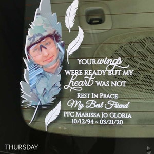 Rest in Peace Car Sticker RIP in Loving Memory Loss of Loved One Decal ...