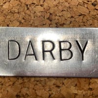 Custom Year or Date Tags Hand Punched Brass and Metal Tag or Plate Hand ...