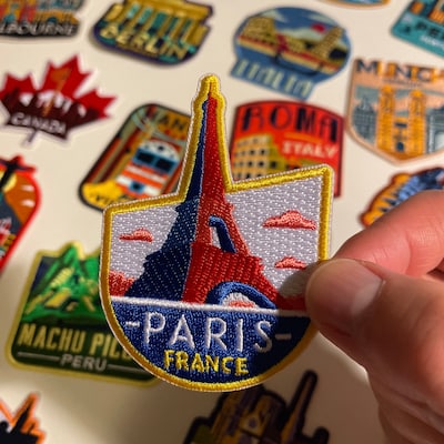 Paris France Travel Patch Embroidered Iron on Sew on Badge Souvenir - Etsy