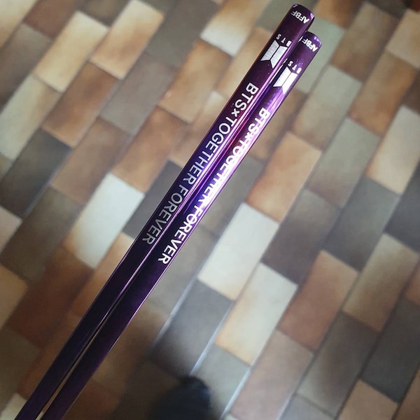 RESTOCK BTS Chopsticks Together Forever - 1 Pair Metal Chopsticks Korea ...