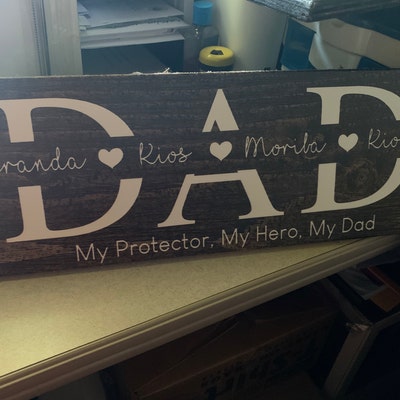 Dad Wood Sign, Dad Birthday Gift, Fathers Day Gift for Dad, Gift Idea ...