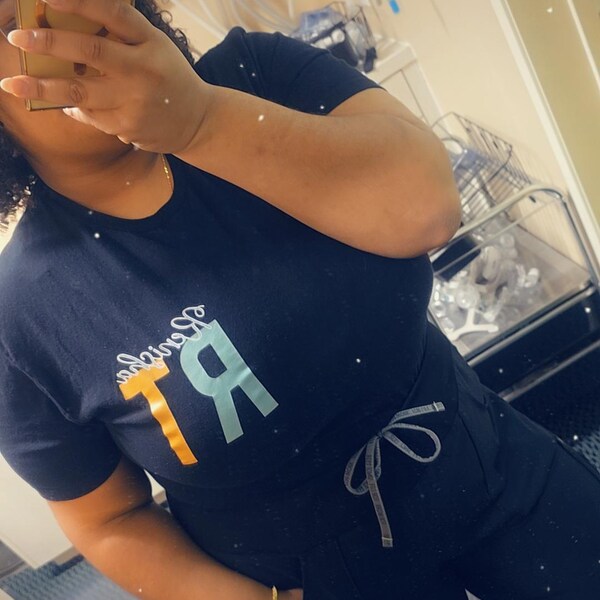Custom Respiratory Therapist Pocket Print Shirt, Personalized Name ...