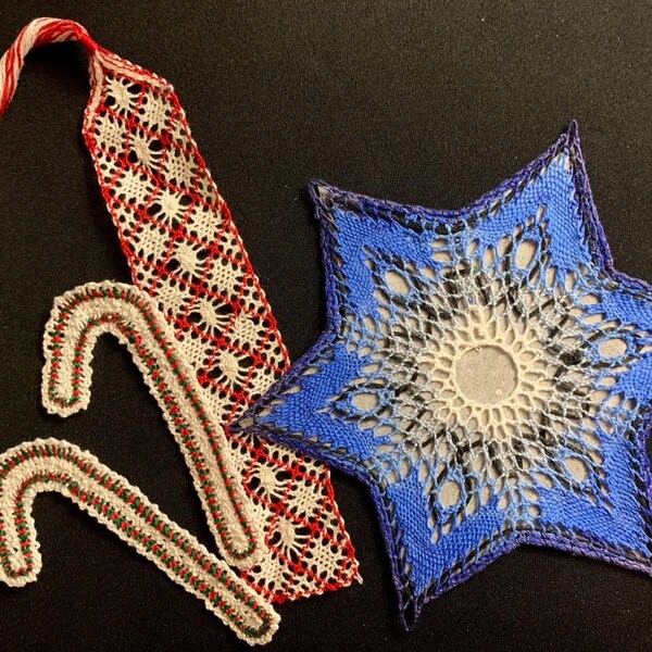 Handmade Candy Cane Lace Christmas Ornament - Etsy