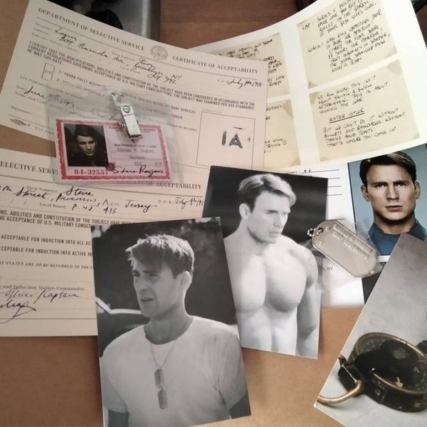Captain America file Steven Rogers S.H.I.E.L.D. Secret File Paper Props ...