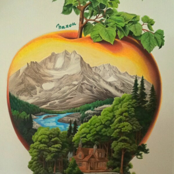 50 Miniworld in an Apple and Other Miniature Worlds Grayscale Coloring ...