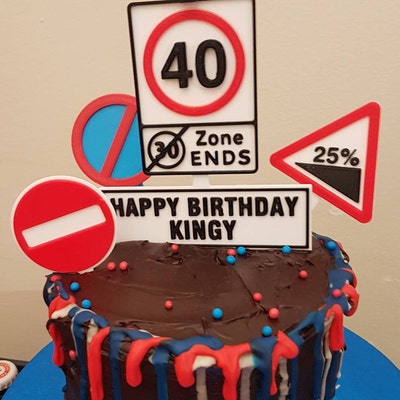 Personalised Birthday Cake Stake Topper Decoration 3D Print BMX Bike ...