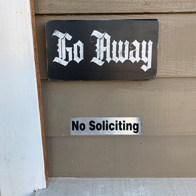 Go Away Sign Unwelcome Plaque Weird Art Witch Decor - Etsy