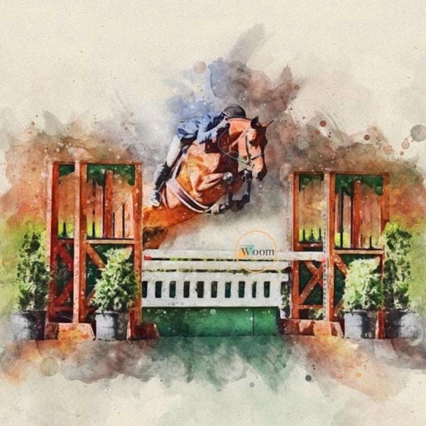 Custom Horse Watercolour Custom Drawing Horse Portrait From Photo ...