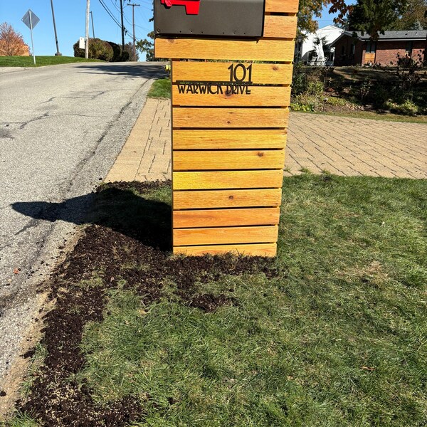 Mid Century Modern Metal House Number Sign Address Sign With Street ...