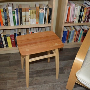 Curved Leg Wood Stool - Etsy