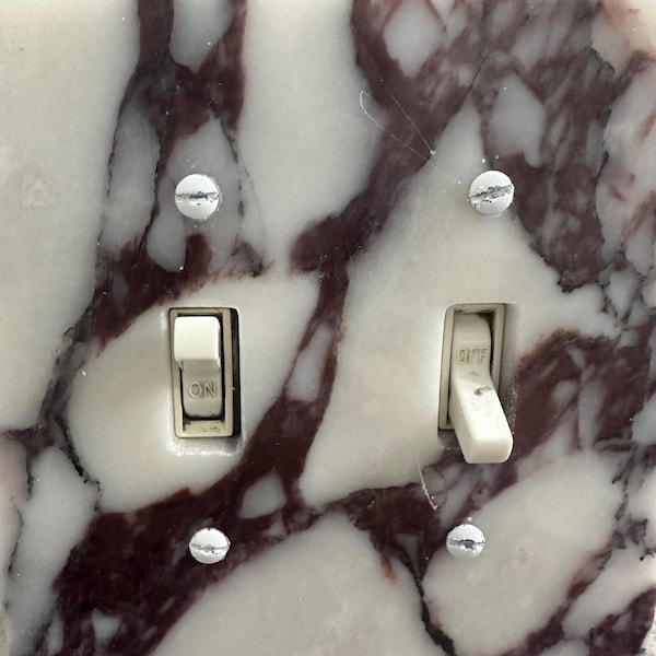 Handmade VIOLA Marble 2-gang Toggle Light Switch Plate - Etsy