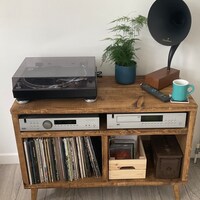 Medium Record Player Table on Castors Vinyl Record Storage - Etsy Canada
