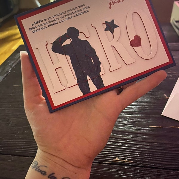 Handmade Military Appreciation Card | Hero Collection - Etsy