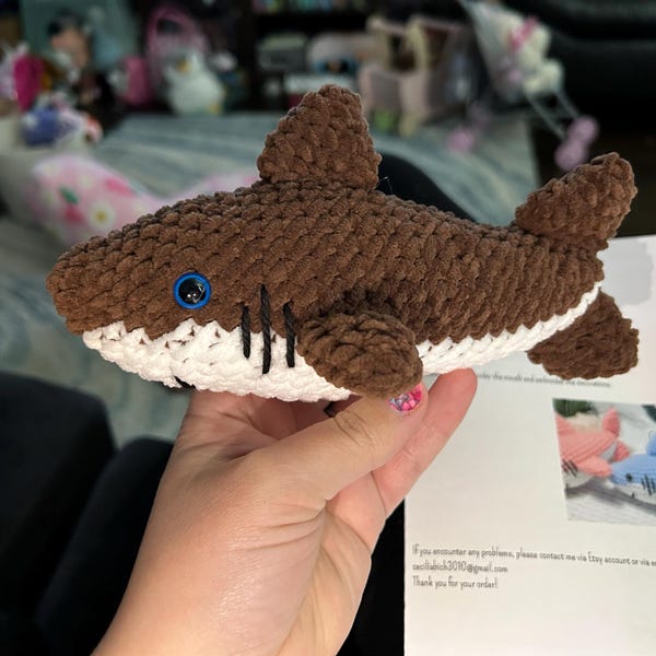 Shark Crochet PDF Pattern, Crochet Shark Amigurumi PDF Pattern, Crochet ...