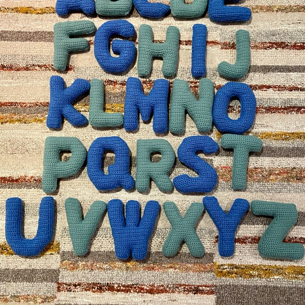 Crochet Pattern: Alphabet Capital Letters, Soft Letters, Play Letters ...