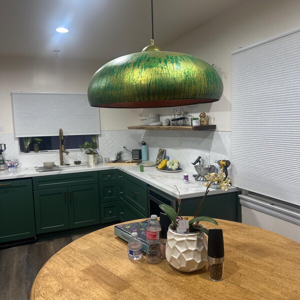 Copper Dome Pendant Light: Handmade Kitchen Island Lighting - Etsy