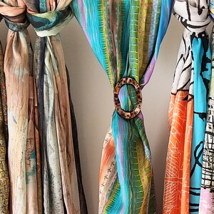 Oval Large Paua Shell Abalone Shell Scarf Ring Scarf Buckle - Etsy