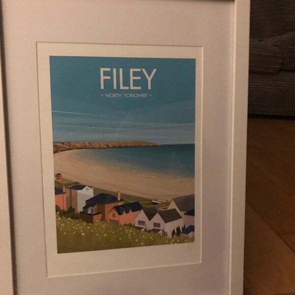 Filey, Yorkshire, England, UK - Signed Travel Poster Print - Etsy UK