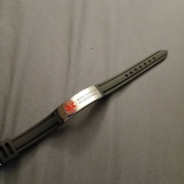 Personalized Medical Alert ID Bracelet,silicone Sports Wristband ...