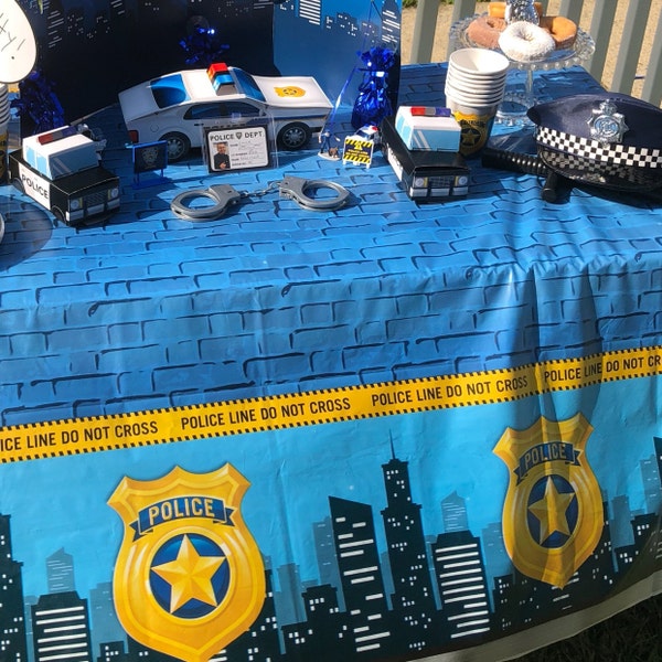Police Car Treat Box, Police Baby Shower, Police Theme Birthday Party ...