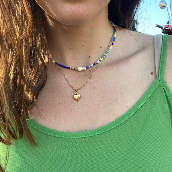 Beaded & Pearl Havana Necklace Handmade Necklace Colorful Gift ...