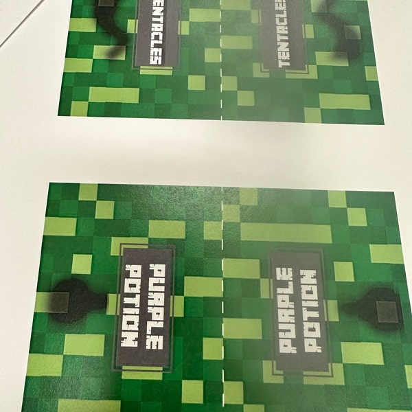 56 Mine Themed Birthday Food Signs | Instant Download - Etsy