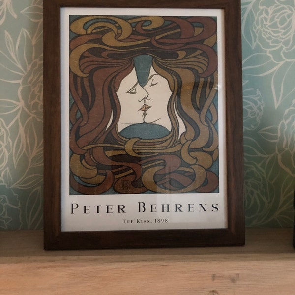 Peter Behrens Art Print | the Kiss Print, the Kiss Poster, Vintage Art ...