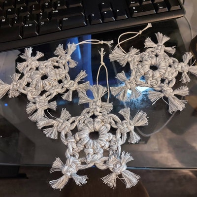 Digital Download Macrame Snowflake Tutorial , Christmas Decoration ...