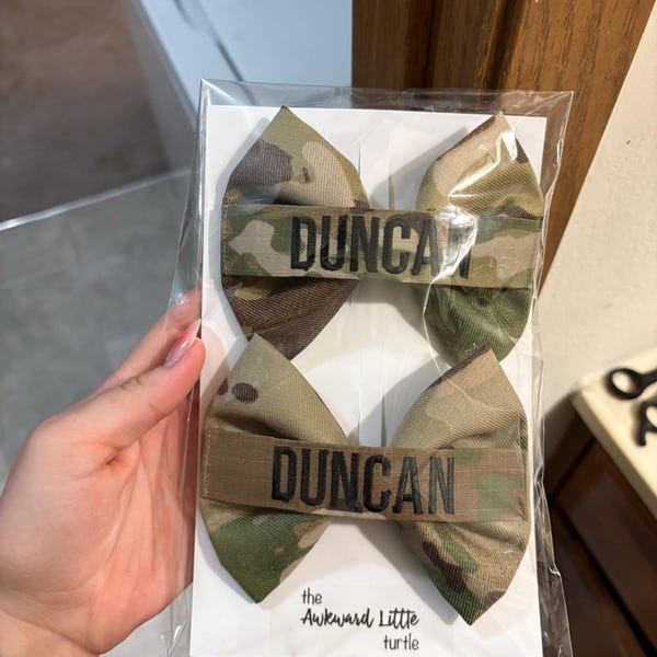 Army Name Tape Bow, Military Bow, Personalized, Air Force Bow, OCP ...