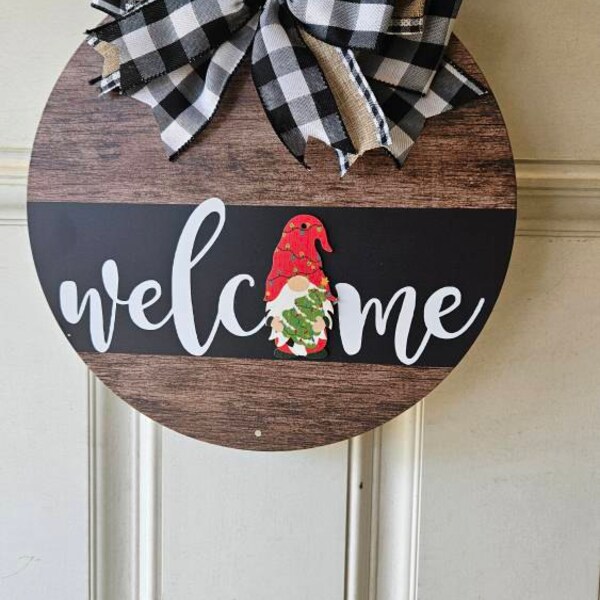 Interchangeable Welcome Gnome Sign for Front Door Home Decor New Home ...
