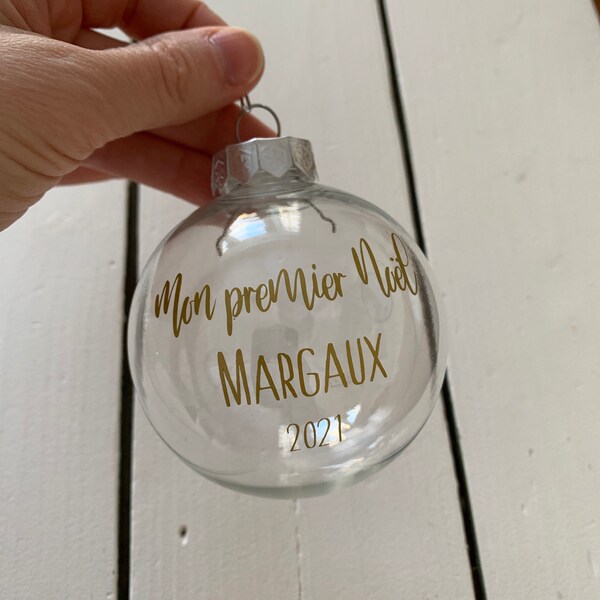 Personalized Christmas Ball, Personalized Christmas Ornament, Merry ...