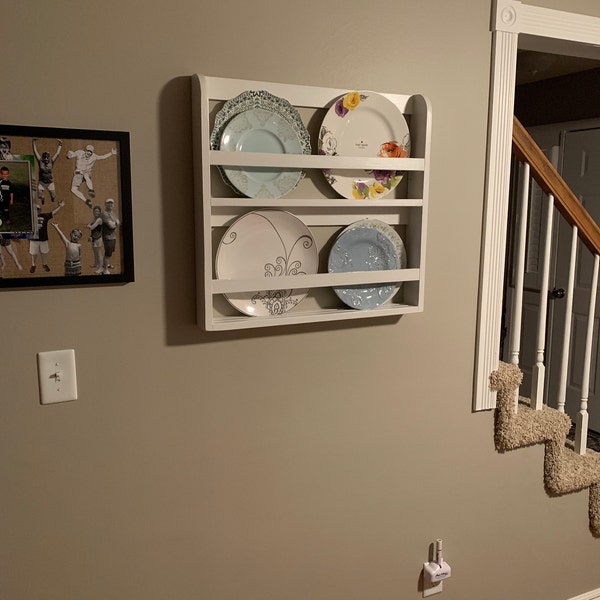 Plate Shelf, Plate Rack, Wall Shelf, Vintage Shelf, Handmade Plate ...
