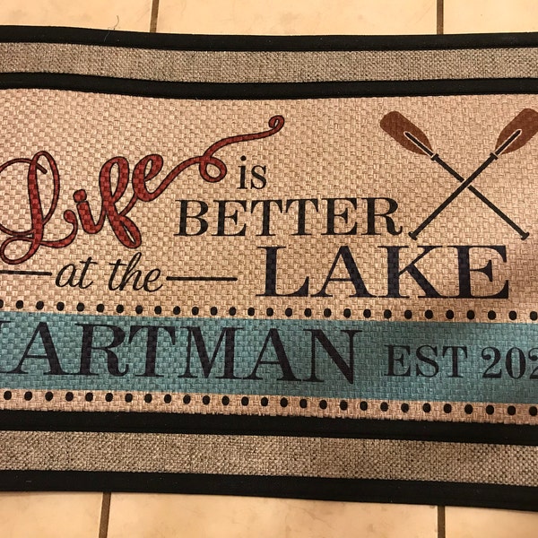 LAKE HOUSE Door Mat-welcome Mats-lake Door Mat- Retirement Gift ...