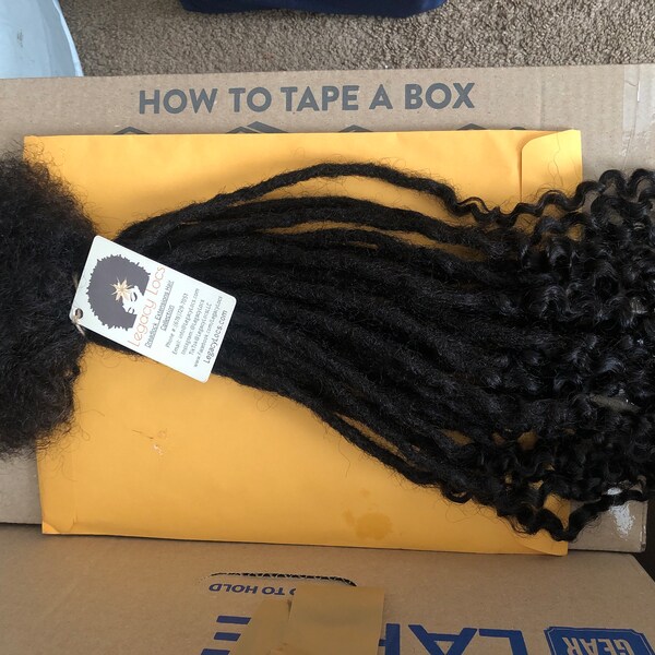 100 Locs Bundle Standard Coiled Tips Honey Tip Handmade Loc Extensions ...