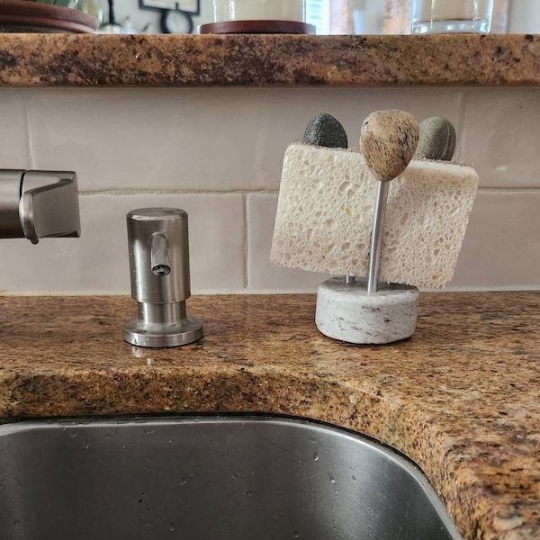 Sea Stone Splash - Granite Sponge Holder - Etsy