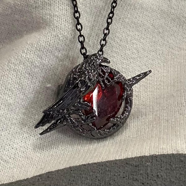 Love and Deepspace Sylus Crow Brooch Crow Necklace Crow Ring Earrings ...