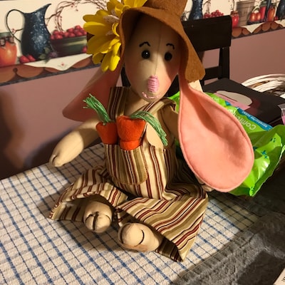 Primitive Bunny Rabbit Pattern Bobbie the Little Farmer Bunny PDF ...