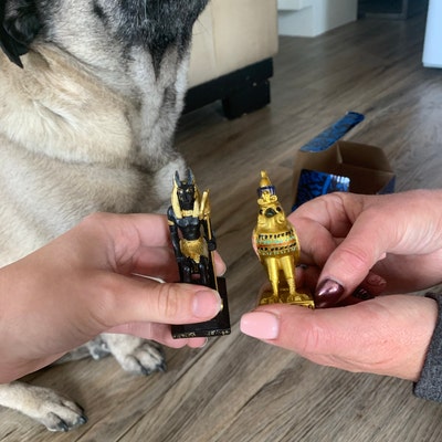 Vintage Golden Horus Mini Statue Ancient Egyptian God Horus With ...