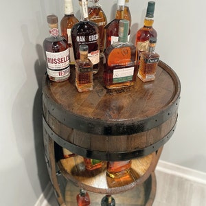 Bourbon Barrel Display Cabinet, Whiskey Barrel Bar, Bourbon Barrel Bar ...
