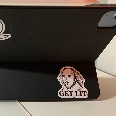 Shakespeare Sticker, William Shakespeare, Get Lit Sticker, Book Gift ...