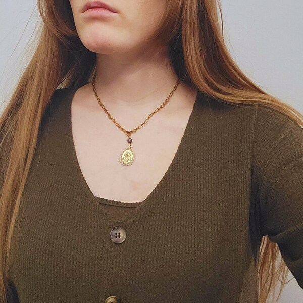 Personalized Miraculous Medal Necklace. Blessed Mother Pendant. Mother ...