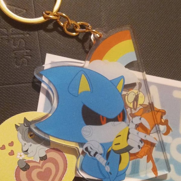 Sonic the Hedgehog-inspired BFF Matching Keychains - Tails Knuckles Amy ...