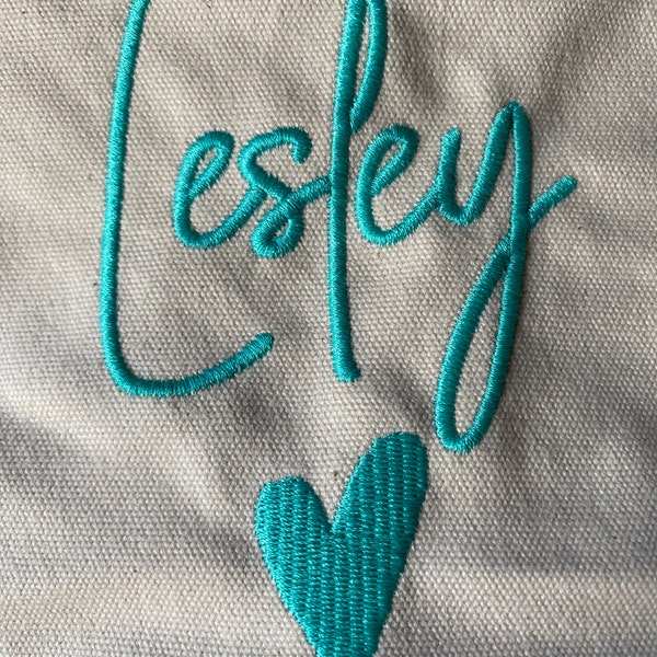 Embroidered Beach Bag, Travel Bag, Personalised Canvas Tote Bag, Gift ...