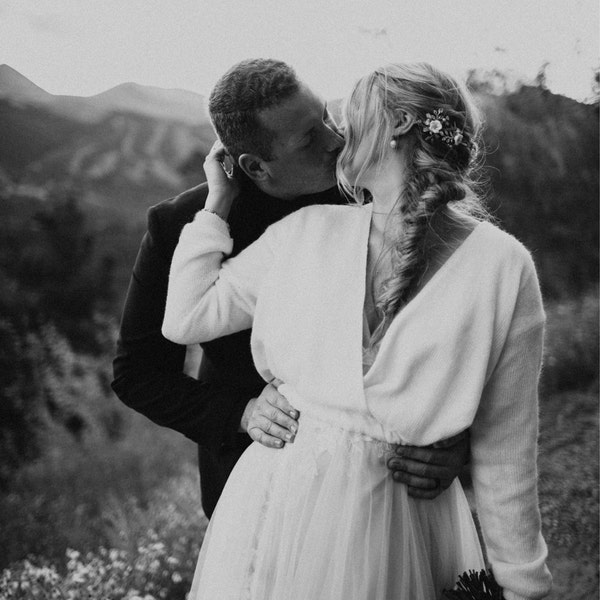 Bridal Sweater, Wedding Pullover, Ivory Sweater for Bride, Knitted ...