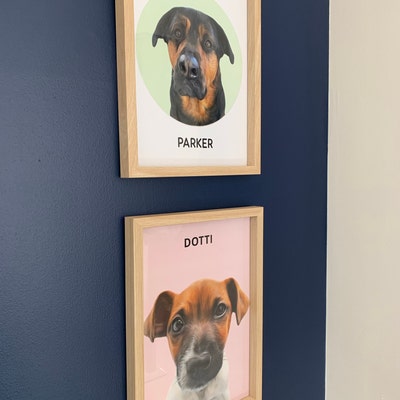 Pet Portrait Custom and Personalized. Pet Dog Wall Art DIGITAL DOWNLOAD ...