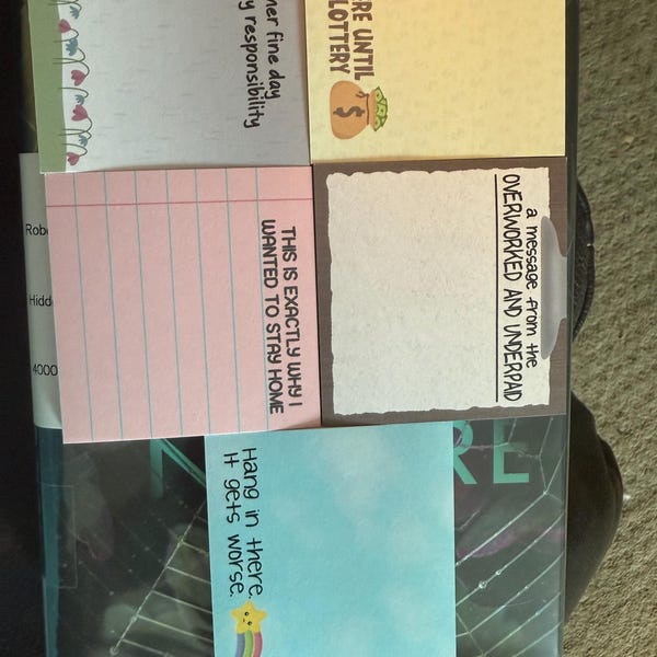 Everything is Fine Sticky Notes, Funny Memo Pad, Cute Notepad, Home ...