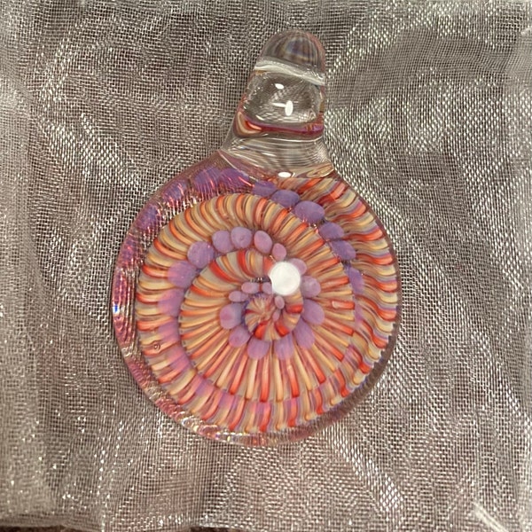 Spiral Cane & Dot Implosion Pendant - Etsy