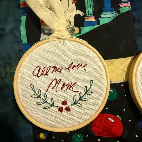Memorial Handwriting Custom Embroidery - Bridal Handkerchief, Bridal ...